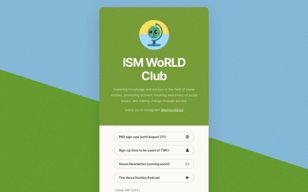 ISM WoRLD Club - Links